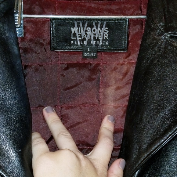 Wilsons Leather | Jackets & Coats | Wilsons Leather Black Leather ...